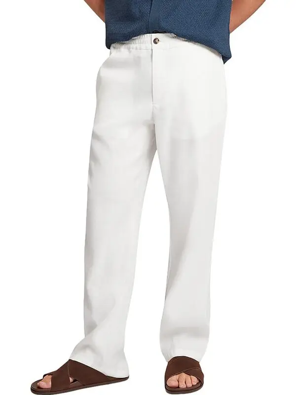 Ted Baker London Culverr Linen Blend Trousers - White