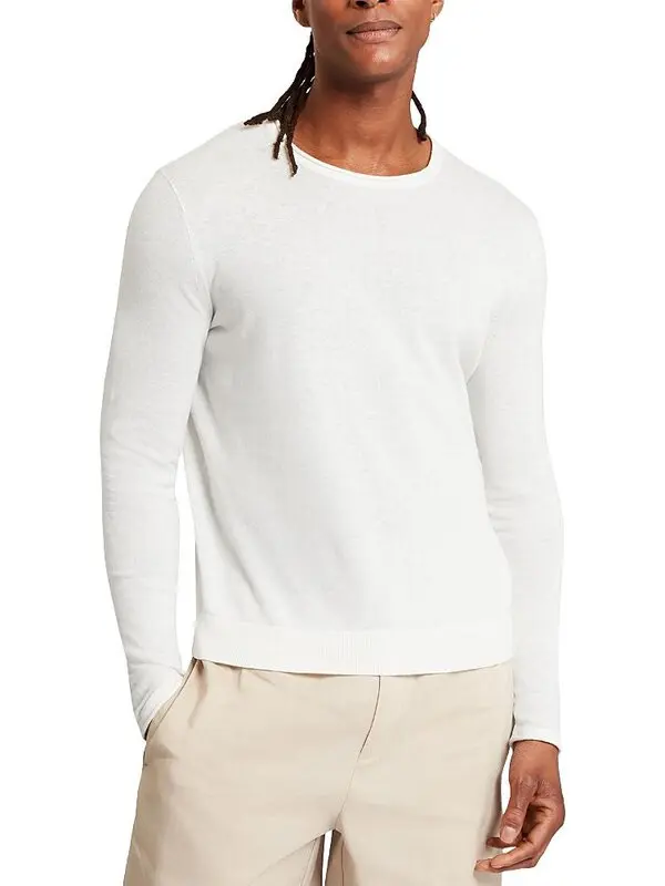 Ted Baker London Yaen Regular Fit Linen Blend Sweater - White