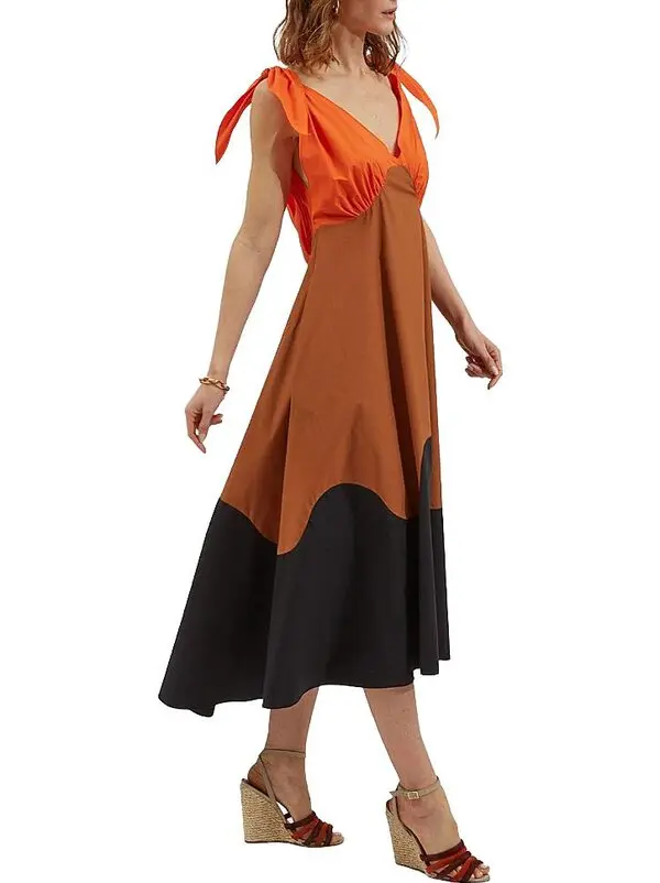 La DoubleJ High Tide Dress - Color Block Corallo Coral