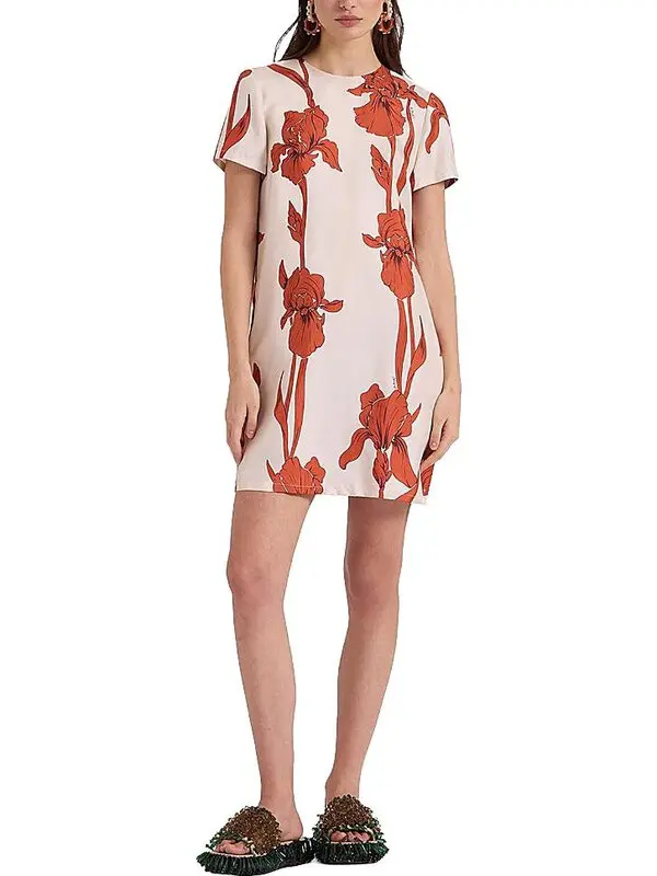 La DoubleJ Mini Swing Dress - Iris Dark Orange