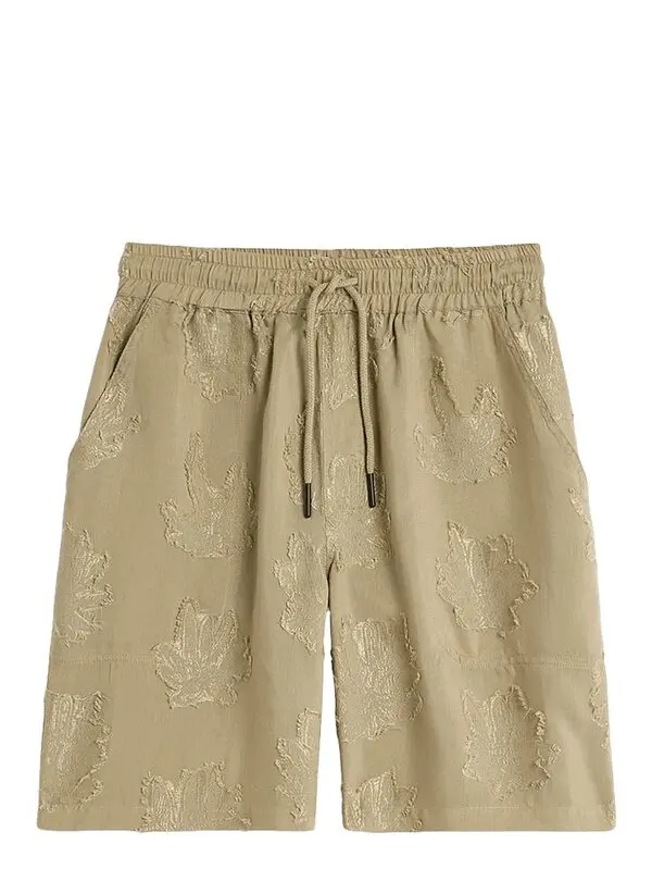 Oas Palmoza Nicola Woven Floral Shorts - Beige