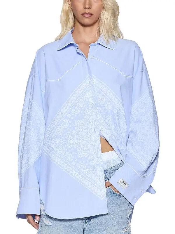 Ksubi Astra Bandana Long Sleeve Shirt - Blue