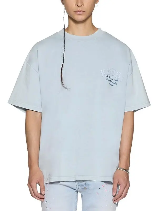 Ksubi Stellar Ekcess Ice Mist Logo T-shirt - Blue