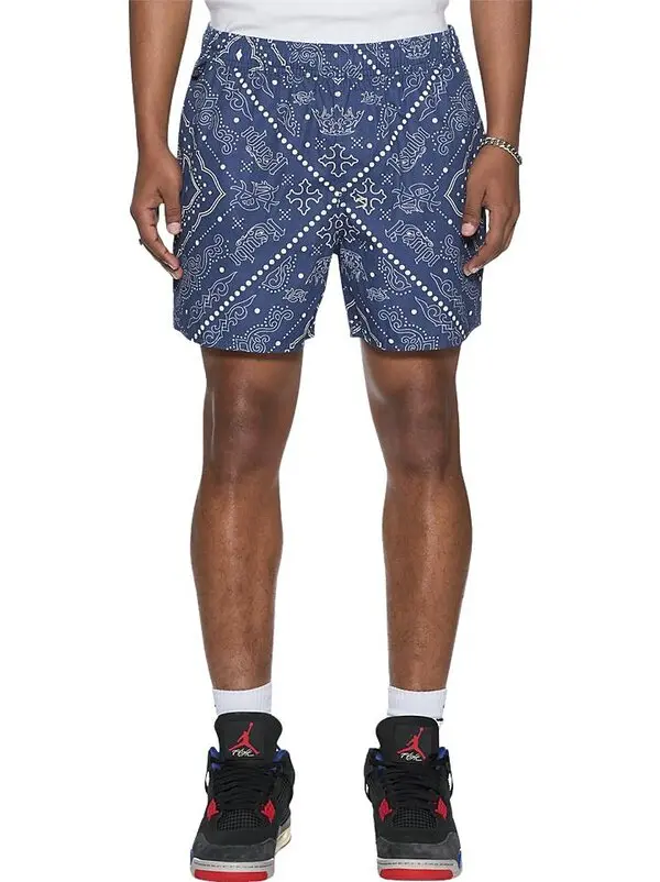 Ksubi Paisley Broad Shorts - Navy
