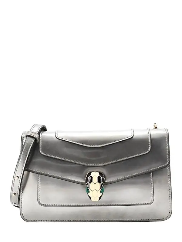 BVLGARI Small Serpenti Forever Shoulder Bag Leather - Metallic