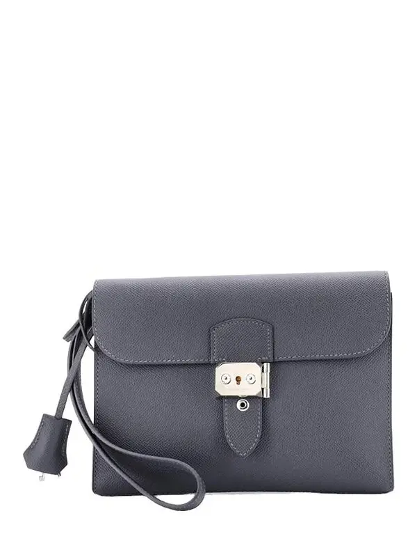 Hermès 24 Sac A Depeches Wristlet Pouch Epsom - Gray