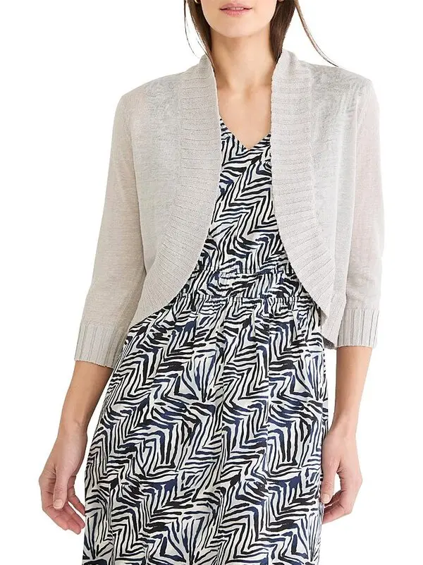 NIC+ZOE Red Bolero Cardigan Sweater - Silver Whisp