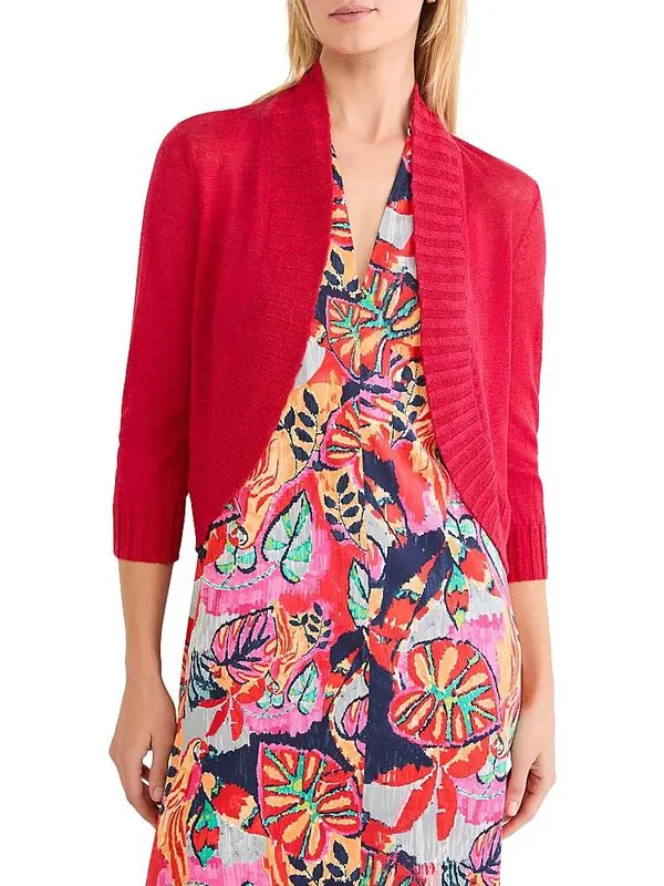NIC+ZOE Red Bolero Cardigan Sweater - True Red