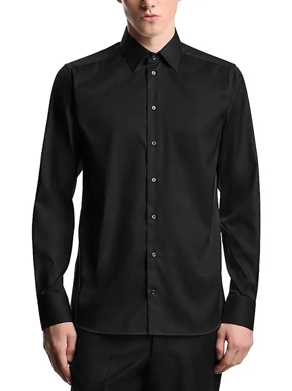 Emporio Armani Stretch Cotton Shirt - Black