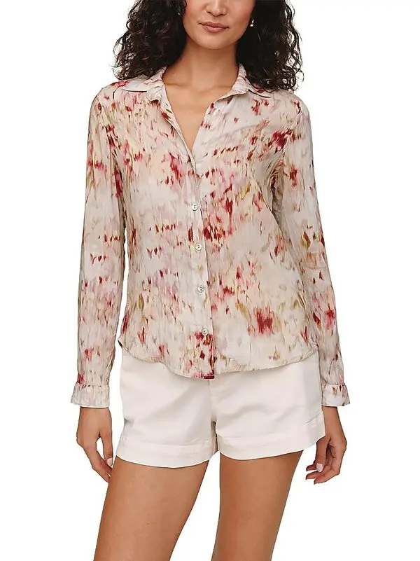 Bella Dahl Classic Button Down Shirt With - Paradise Bloom Print