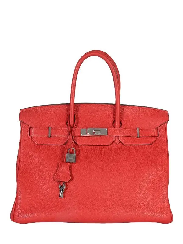 Hermès Birkin 35 Leather Handbag - Red