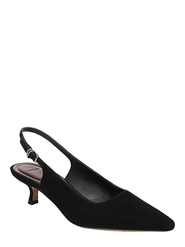 Vince Sabra Slingback Pumps - Black Suede