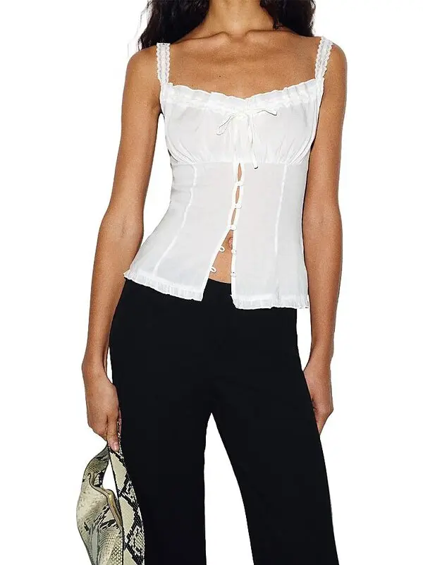 REFORMATION Eveline Top - White