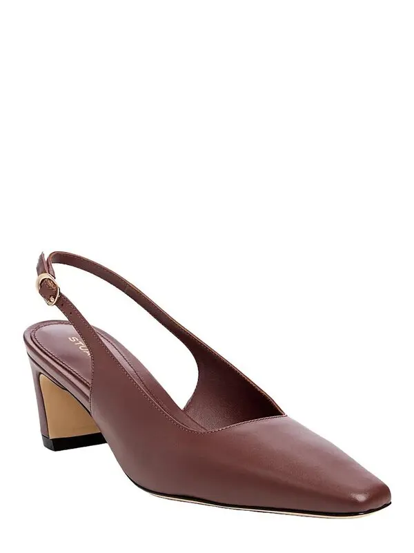 STUART WEITZMAN Stassi Slingback Pumps - Brownstone