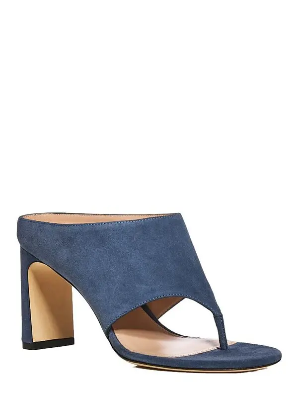 STUART WEITZMAN Babette 85 Thong Sandals - Stormy Blue