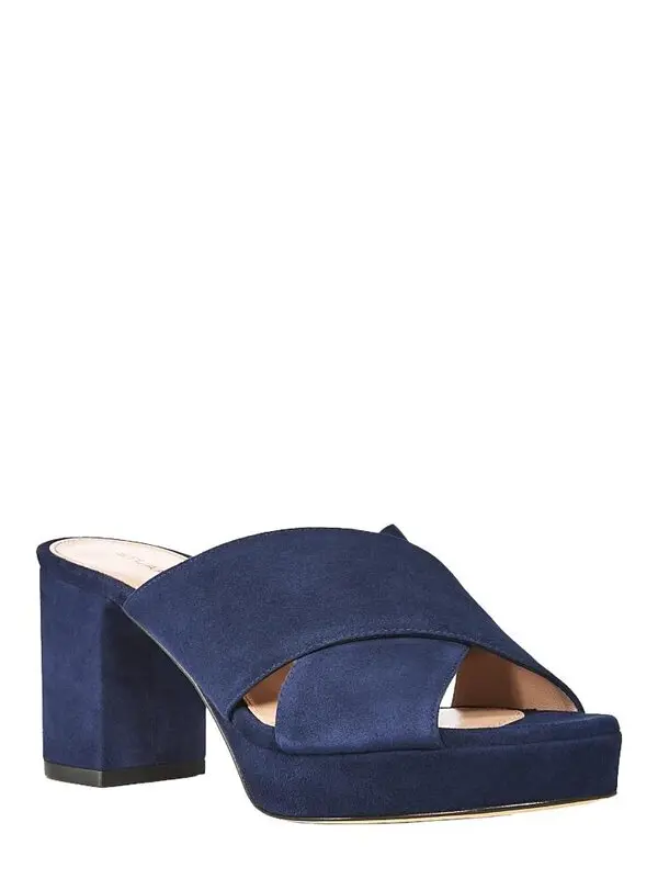 STUART WEITZMAN Dyna Platform Sandals - Nice Blue