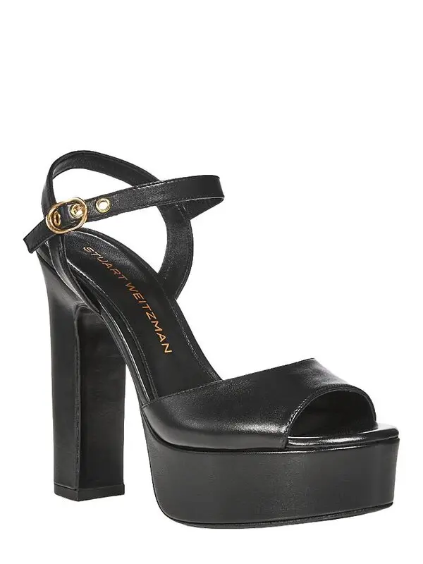 STUART WEITZMAN Reade Platform Sandals - Black