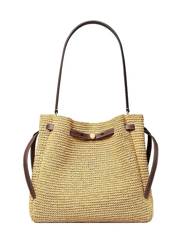 Tory Burch Romy Large Bucket Bag - Natural Multi