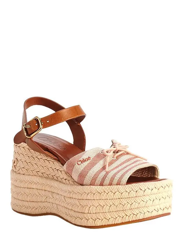 Chloé Isla Platform Espadrille Sandals - Woodrose