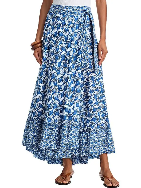 Xirena Janey Wrap Skirt With Tie Detail - Cobalt Shell