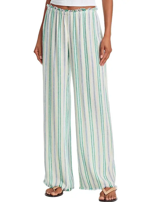Xirena Joseph Striped Linen-blend Pants - Blue Moss Stripe