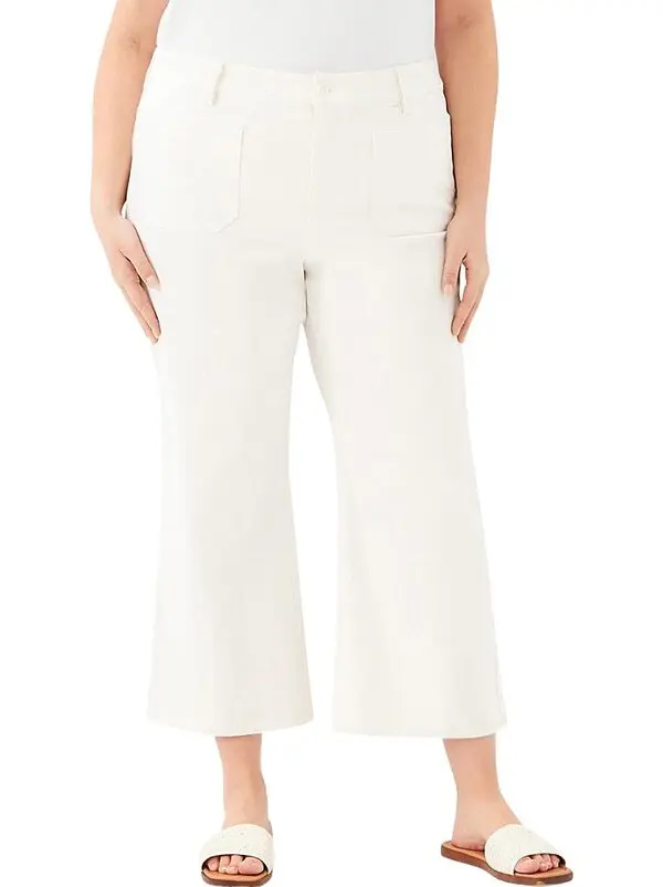 Karen Kane Patch Pocket Cropped Pants - Off White
