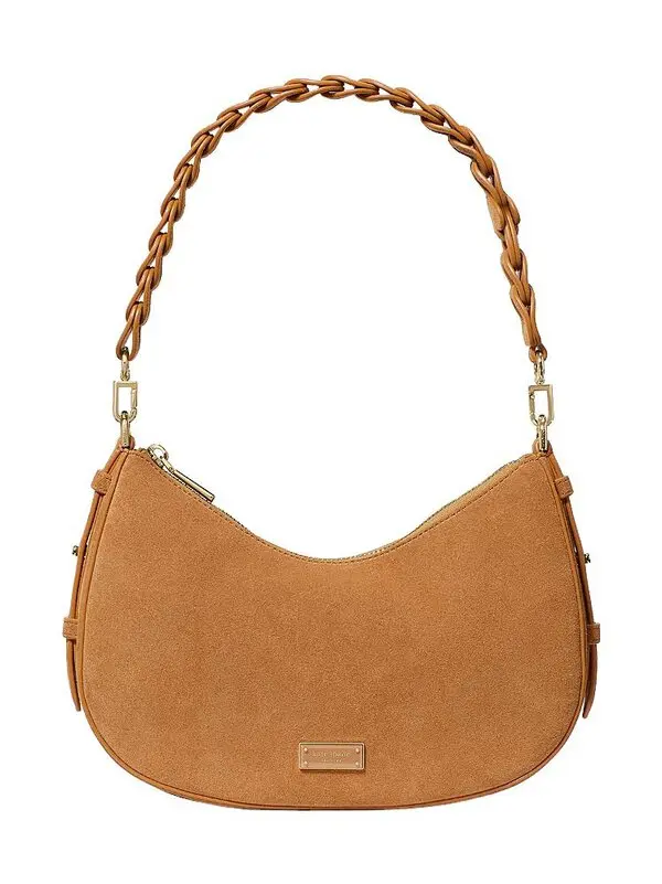 Kate Spade New York Liv Suede Convertible Shoulder Bag - Garden Soil Brown