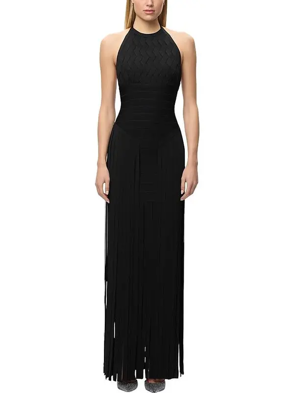 Herve Leger The Spencer Column Gown - Black