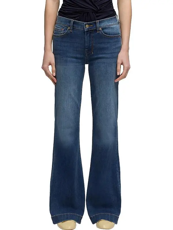 7 For All Mankind Dojo Tailorless High Rise Jeans - Gale