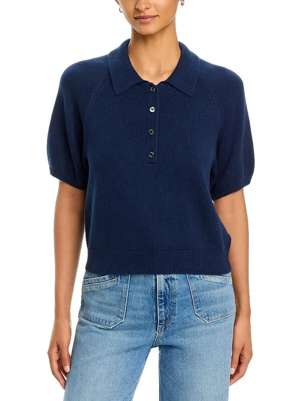 Paige Birch Polo Sweater - Navy