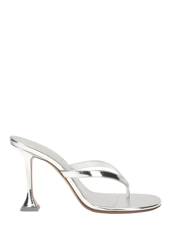 Amina Muaddi Juliette Thong Sandals - Silver
