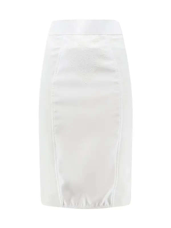 Dolce & Gabbana Satin And Powernet Midi Skirt - Multicolor