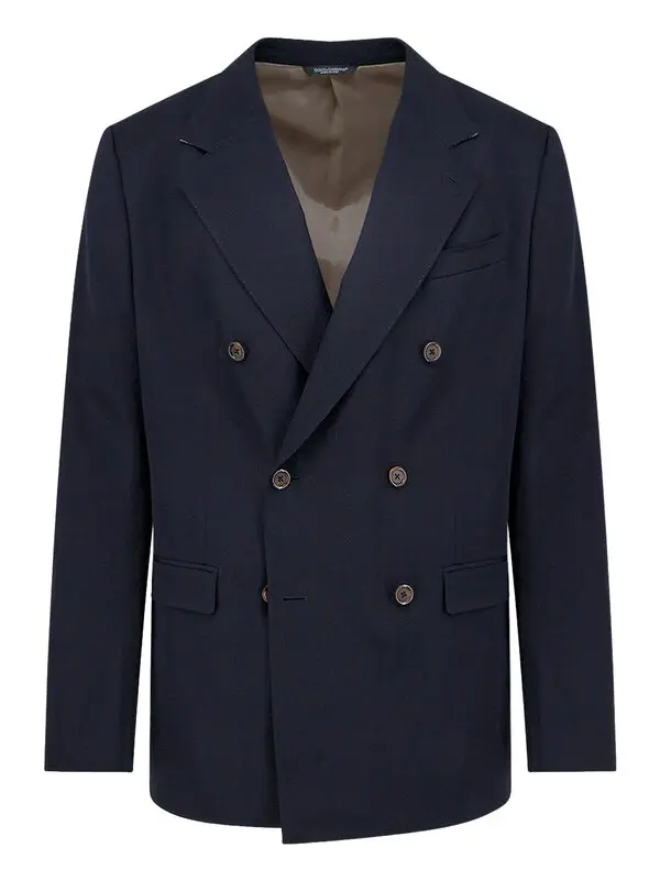 Dolce & Gabbana Stretch Virgin Wool Blazer - Multicolor