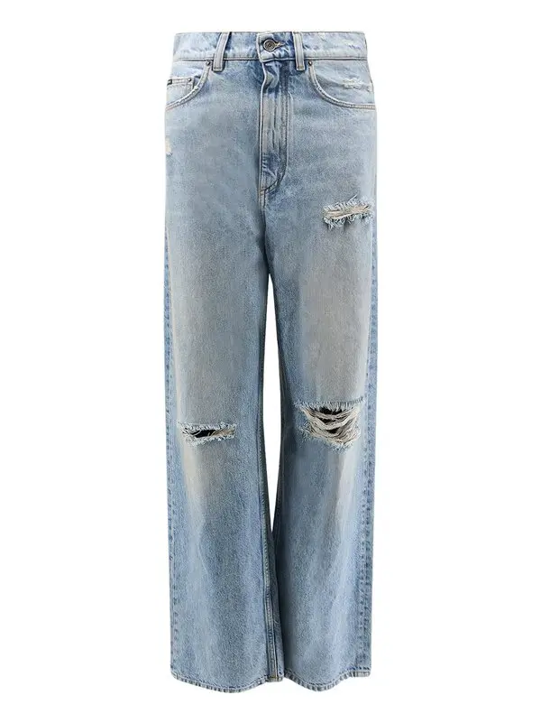 Dolce & Gabbana Denim Jeans With Distressed Details - Blue