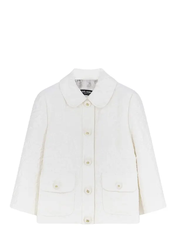 Dolce & Gabbana Brocade Blazer With Dg Button Detail - Multicolor