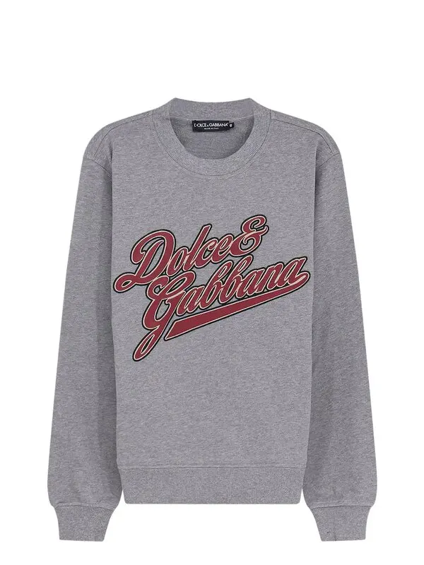 Dolce & Gabbana Cotton Sweatshirt With Front Embroidery - Multicolor
