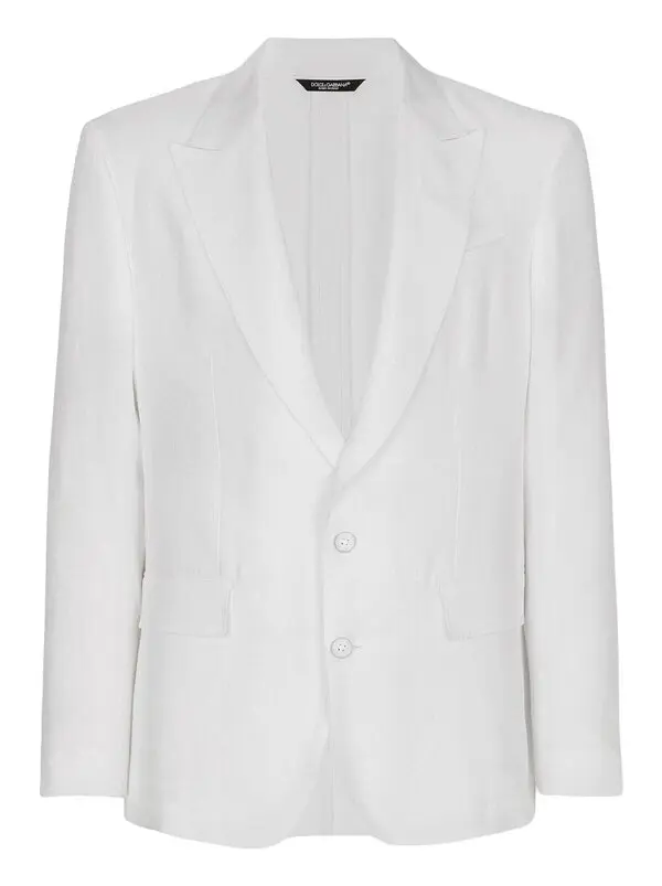 Dolce & Gabbana Sicilia Single-breasted Linen Blazer - Multicolor