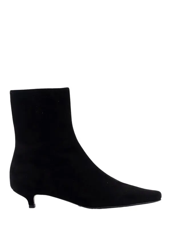 TOTEME Slim Suede Boots - Black