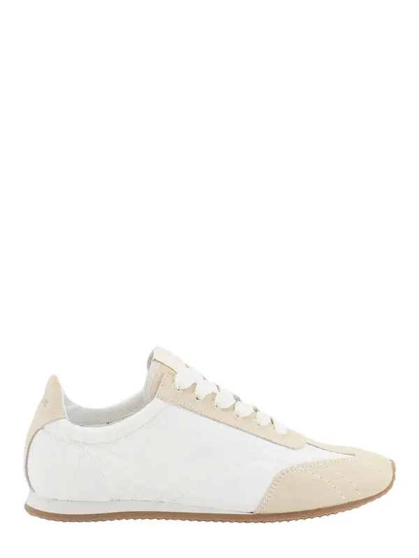 TOTEME Nylon And Suede Sneakers With All-over Stitching Detail - Multicolor