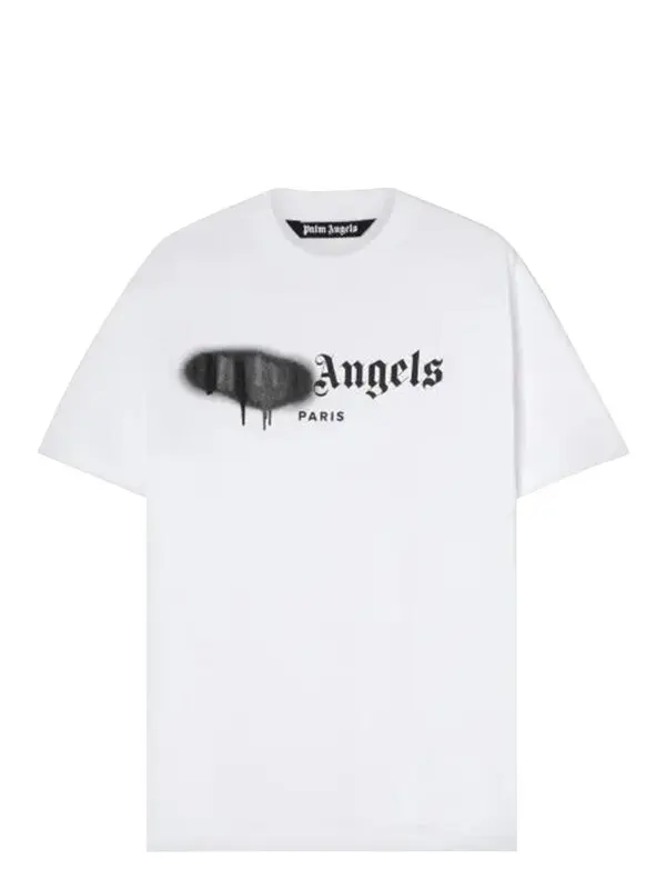 Palm Angels Paris Sprayed Logo T-shirt - White