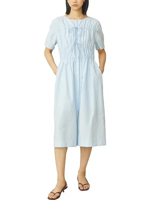 JOVONNA LONDON Alenka Ruched Midi Dress - Blue