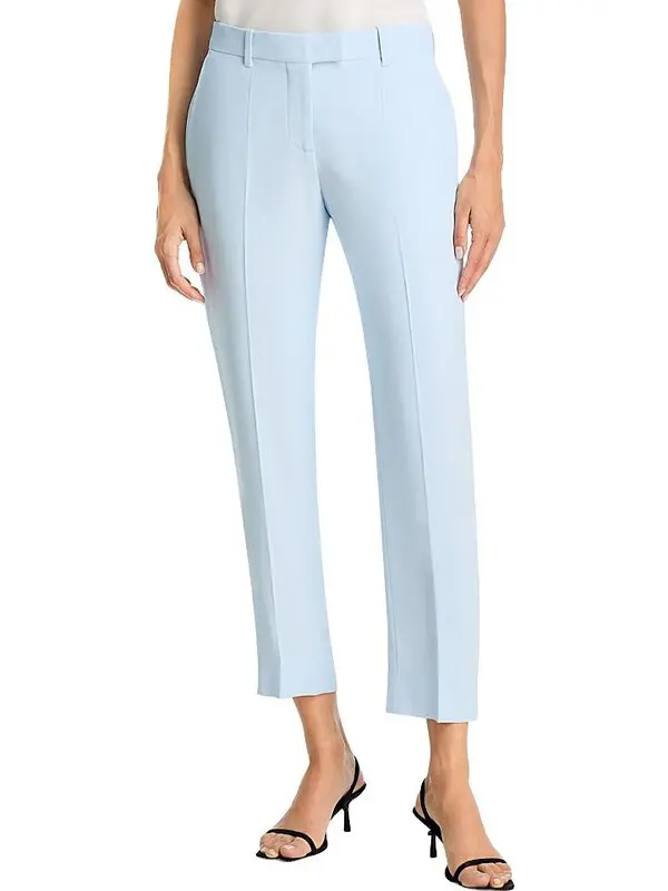 Alexander McQueen Certified Leaf Crepe Pants - Turquoise