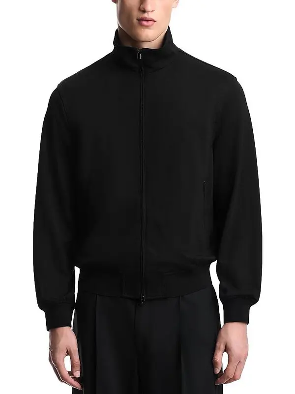 Emporio Armani Waffle Effect Blouson Jacket - Black Beauty