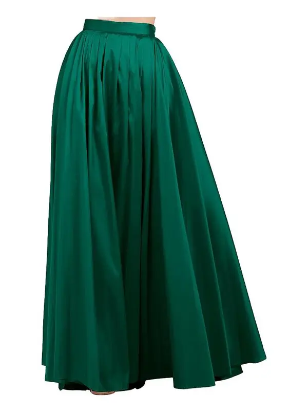 EMILY SHALANT Soft Taffeta Ball Gown Skirt - Emerald