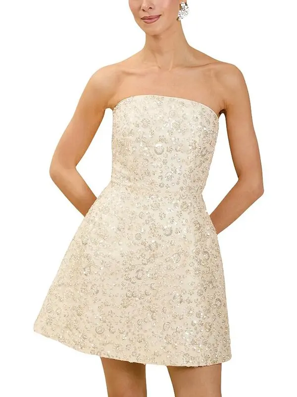 Mestiza New York Dottie Beaded Mini Dress - Sugar Swizzle