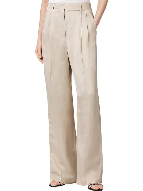 ALLSAINTS Helena Wide Leg Trousers - Stone
