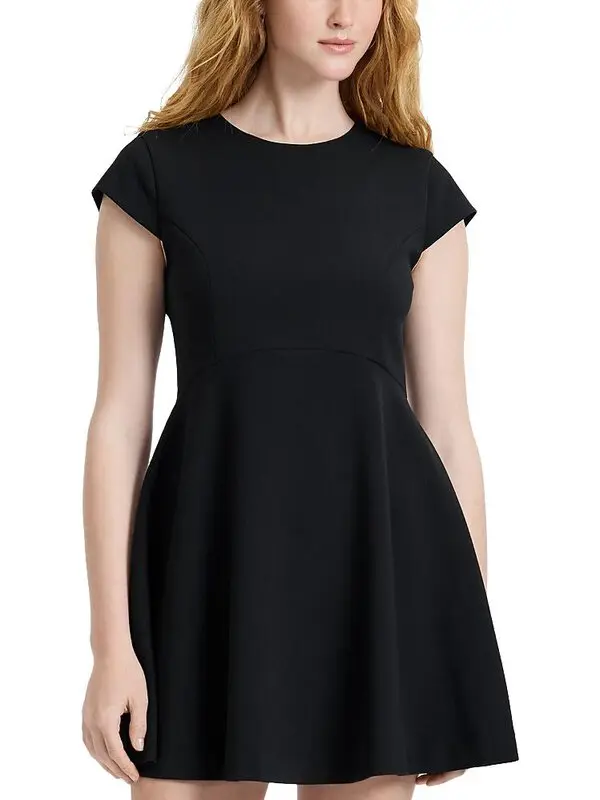 French Connection Cap Sleeve Mini Dress - Black