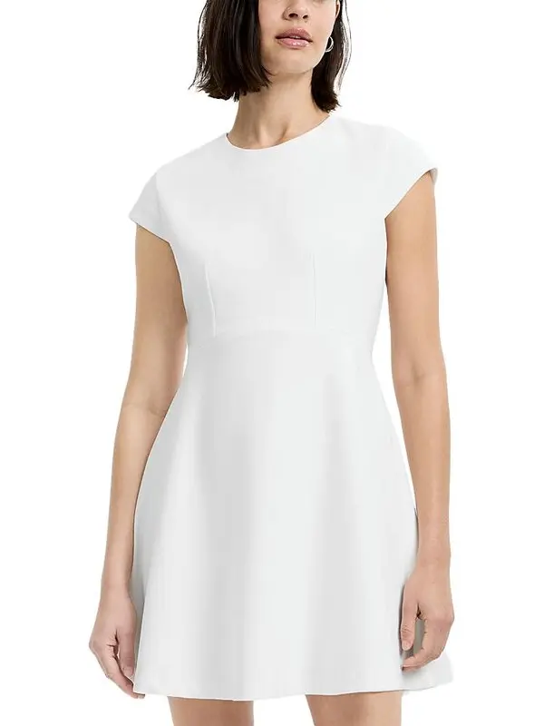 French Connection Cap Sleeve Mini Dress - Summer White