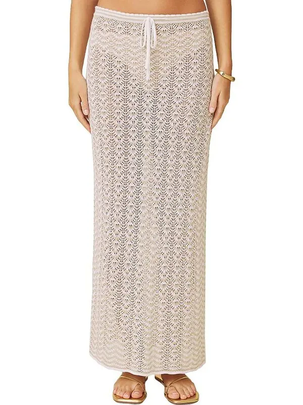 Splendid Eleni Sweater Skirt - White/light Fawn
