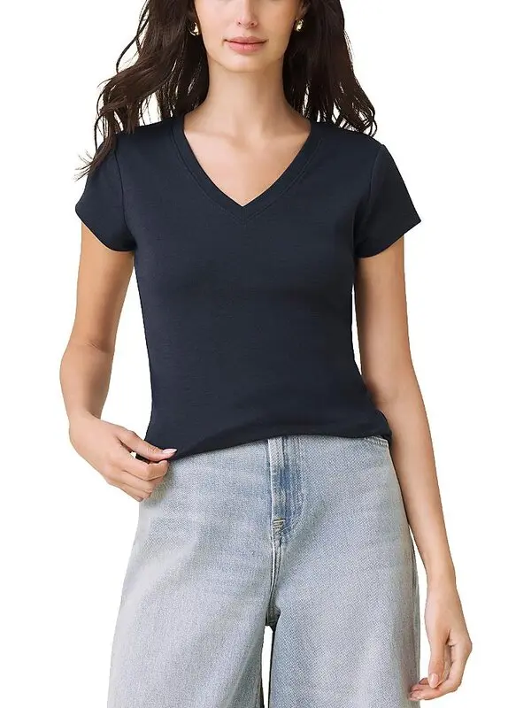 Splendid Josie V-neck T-shirt - Eucalyptus
